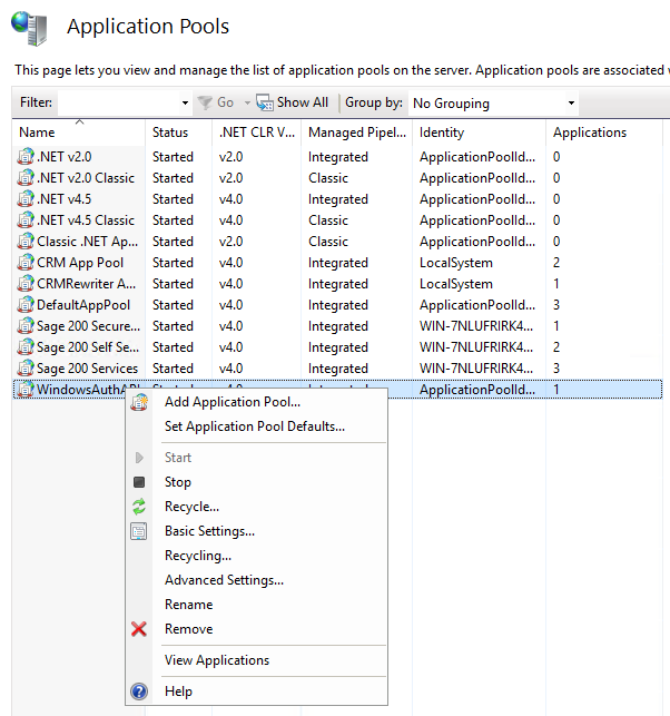 Api Access Via Windows Authentication Sage Developer 8818